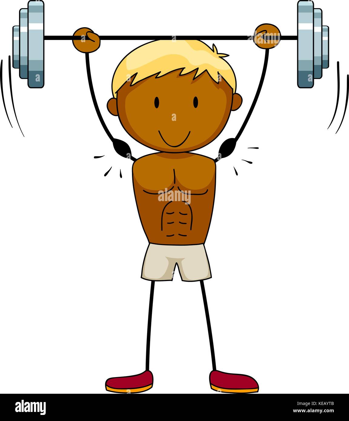 Lifting man in white Stock Vector Images - Alamy