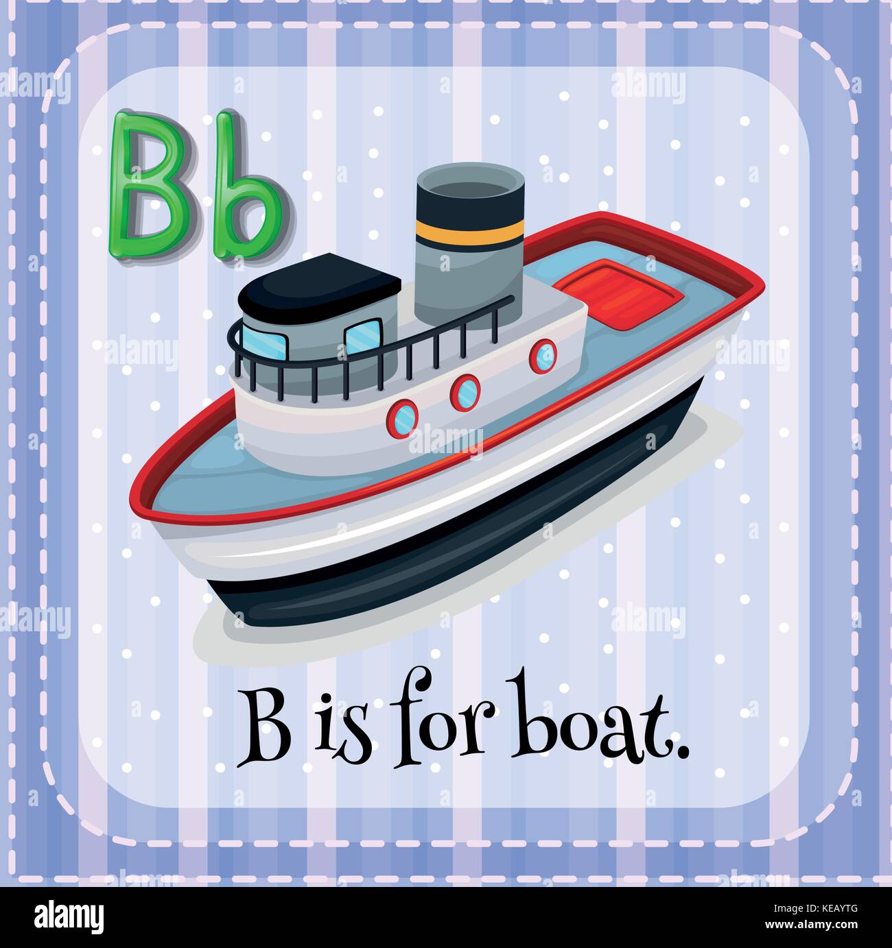 Flashcard letter B is for boat Stock Vector Image & Art - Alamy