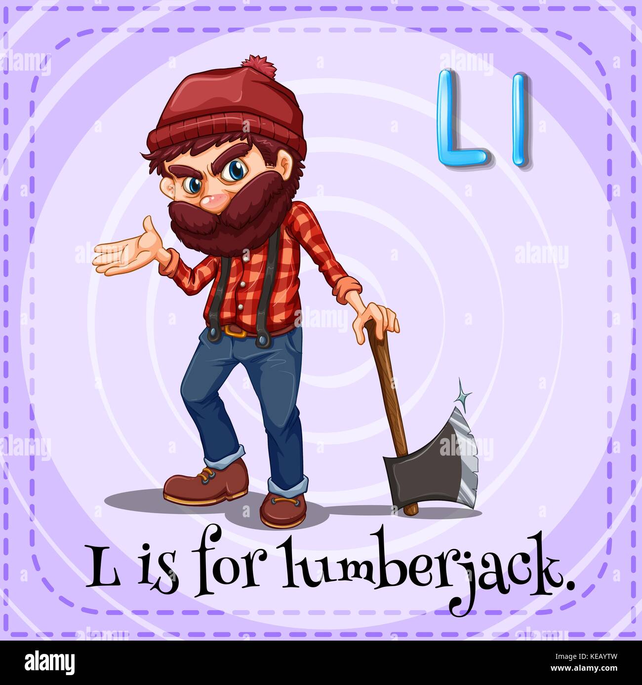 Alphabet L is for lumberjack Stock Vector Image & Art - Alamy