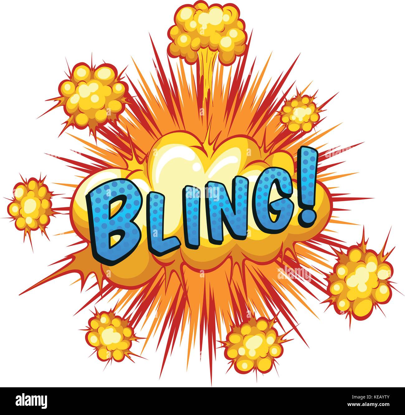 Word bling with cloud explosion background Stock Vector Image & Art - Alamy