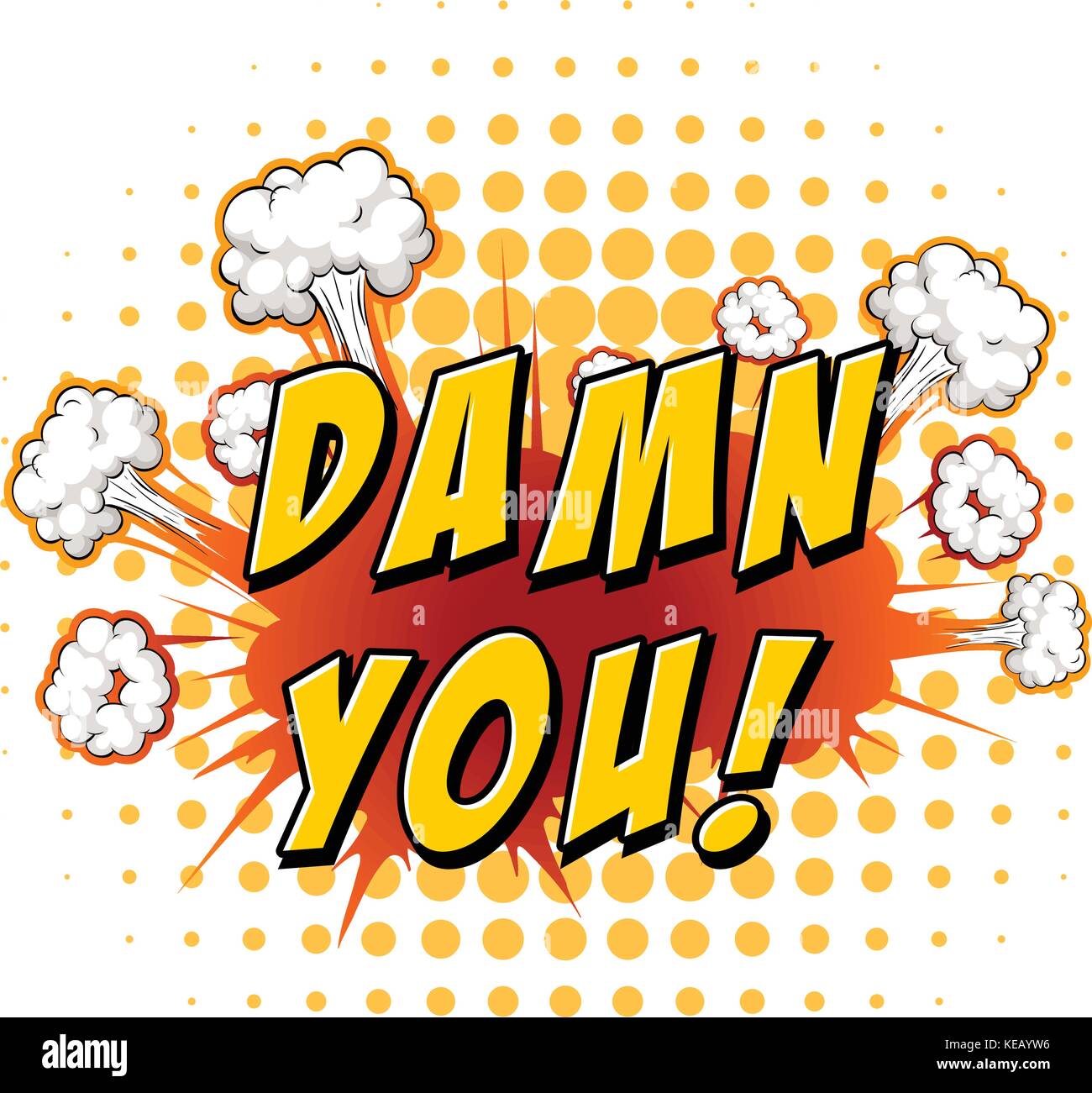 Wording with comic clouds background Stock Vector Image & Art - Alamy