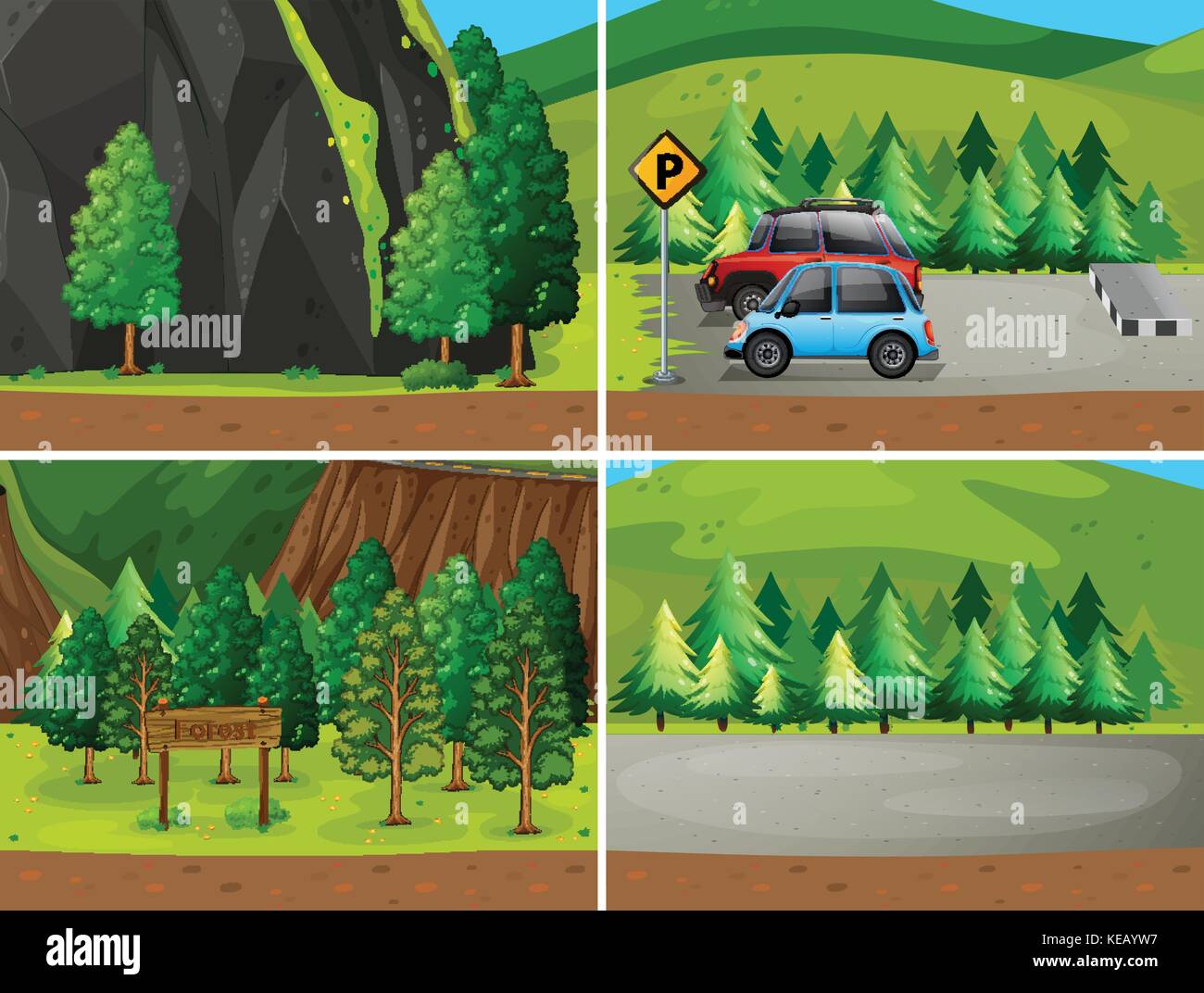 Scenes of a park Stock Vector Images - Alamy