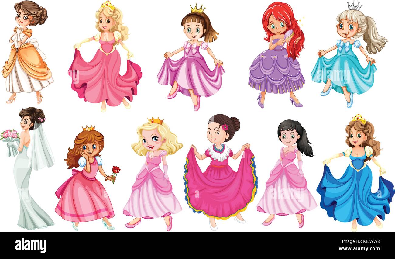 Princess series Stock Vector Images - Alamy