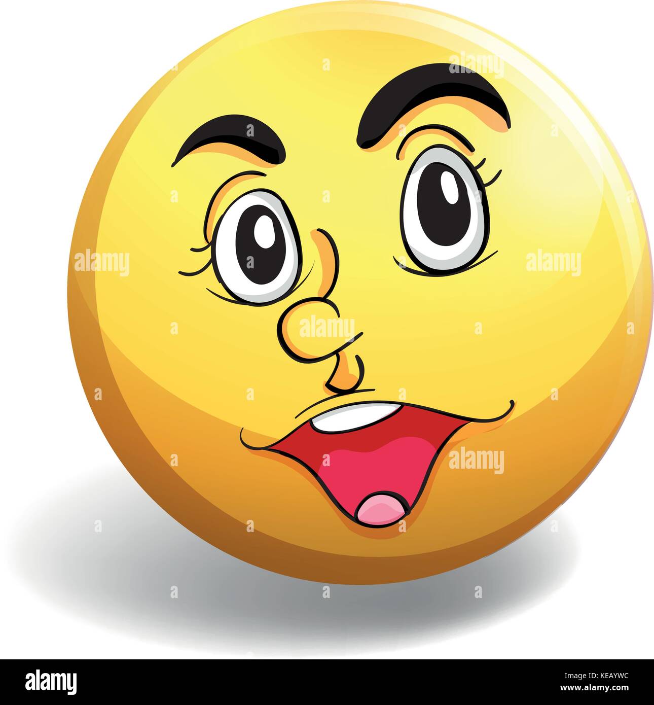 Round yellow badge with happy face Stock Vector Image & Art - Alamy