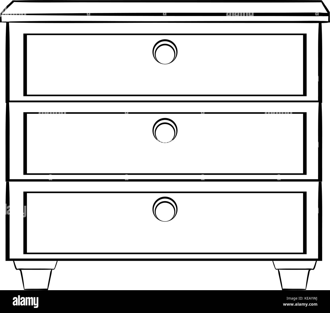 Close up plain wooden drawers Stock Vector Image & Art - Alamy