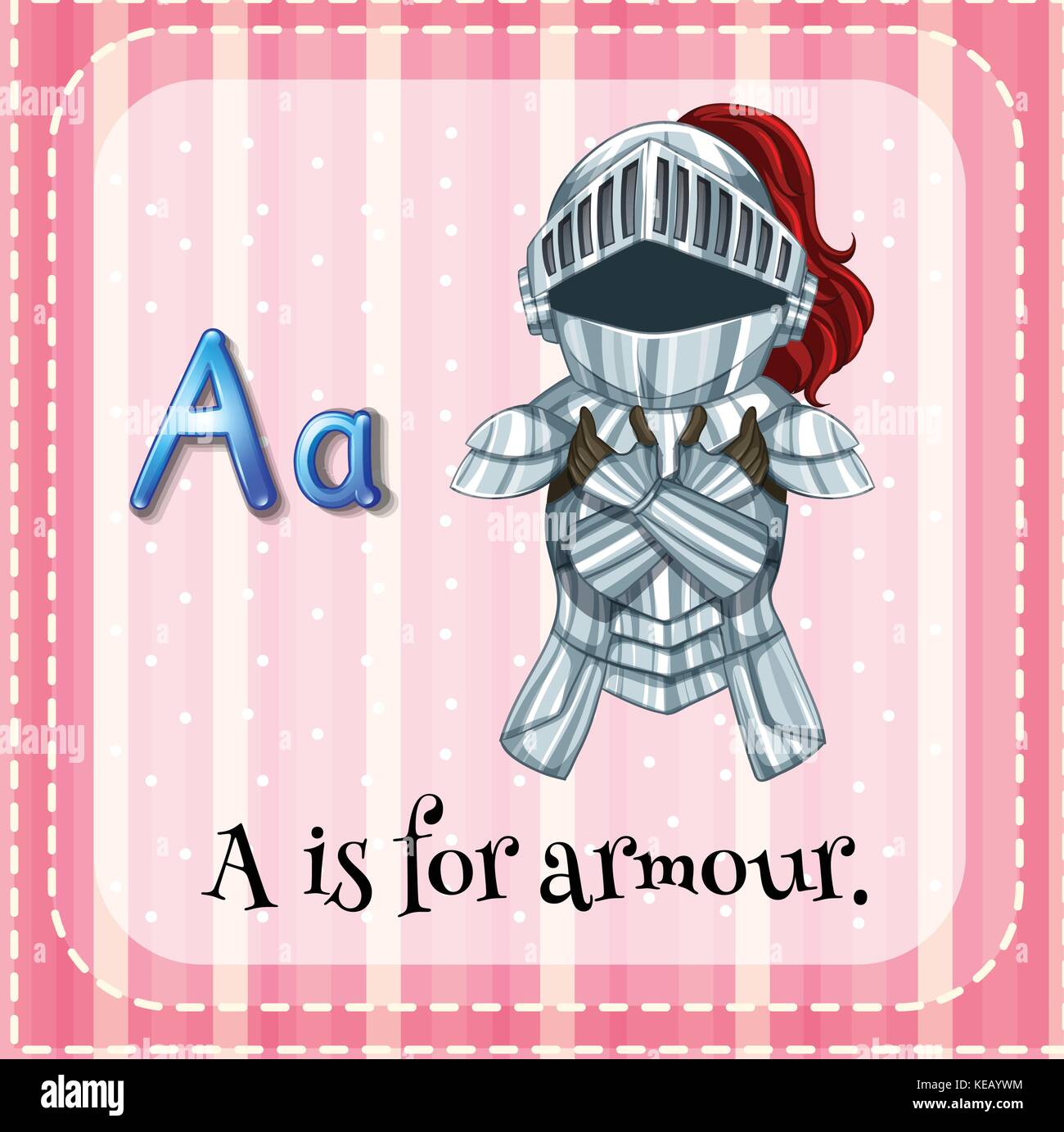 Flashcard letter A is for armour Stock Vector Image & Art - Alamy