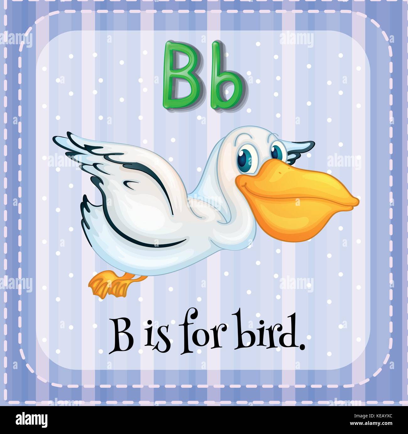 Flashcard letter B is for bird Stock Vector Image & Art - Alamy