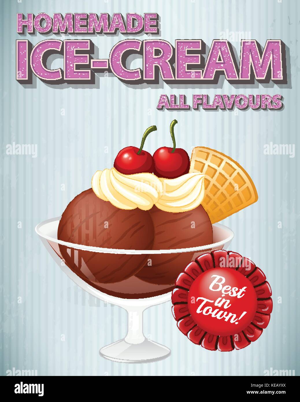 Bowl homemade ice cream Stock Vector Images - Alamy