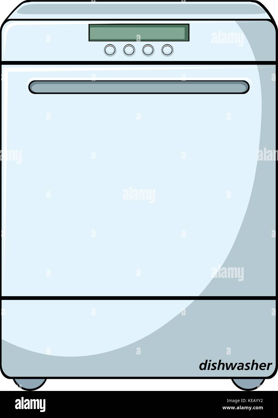 Wash dishwasher kitchen cartoon Stock Vector Images - Alamy