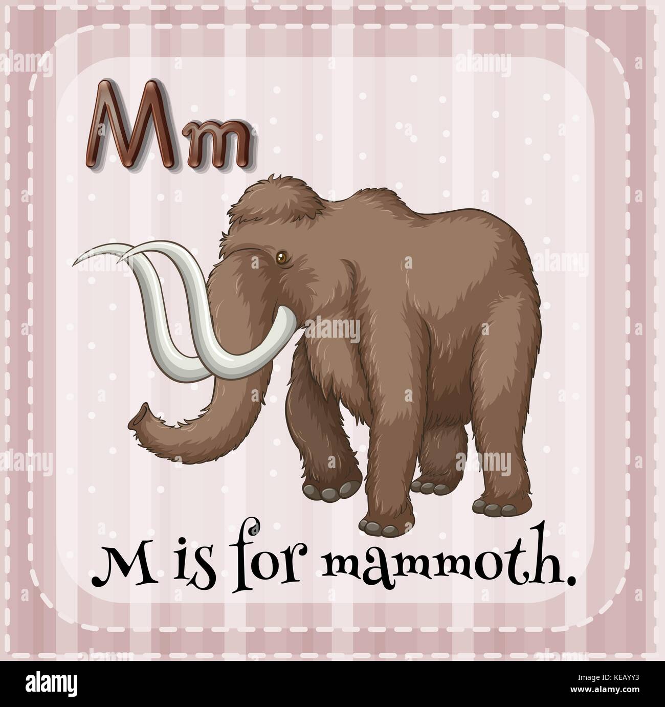 Illustration of a letter M is for mammoth Stock Vector Image & Art - Alamy