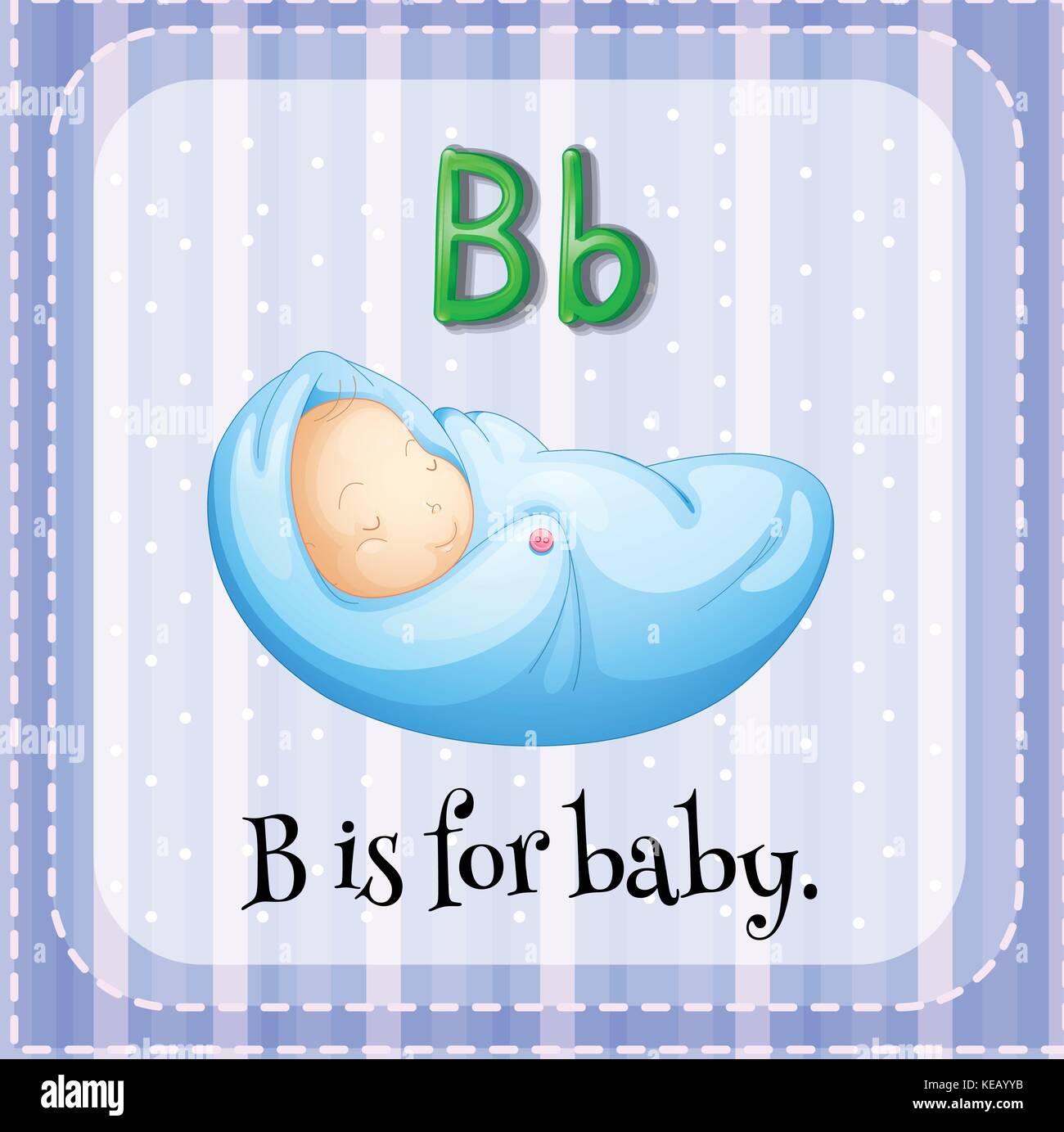 Flashcard alphabet B is for baby Stock Vector Image & Art - Alamy