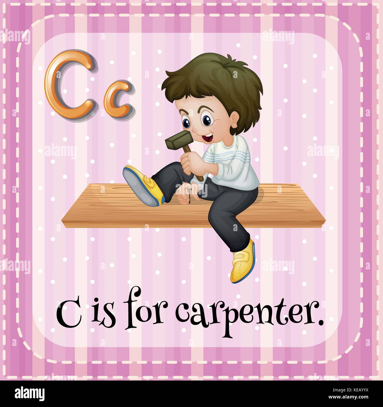Flashcard letter C is for carpenter Stock Vector Image & Art - Alamy