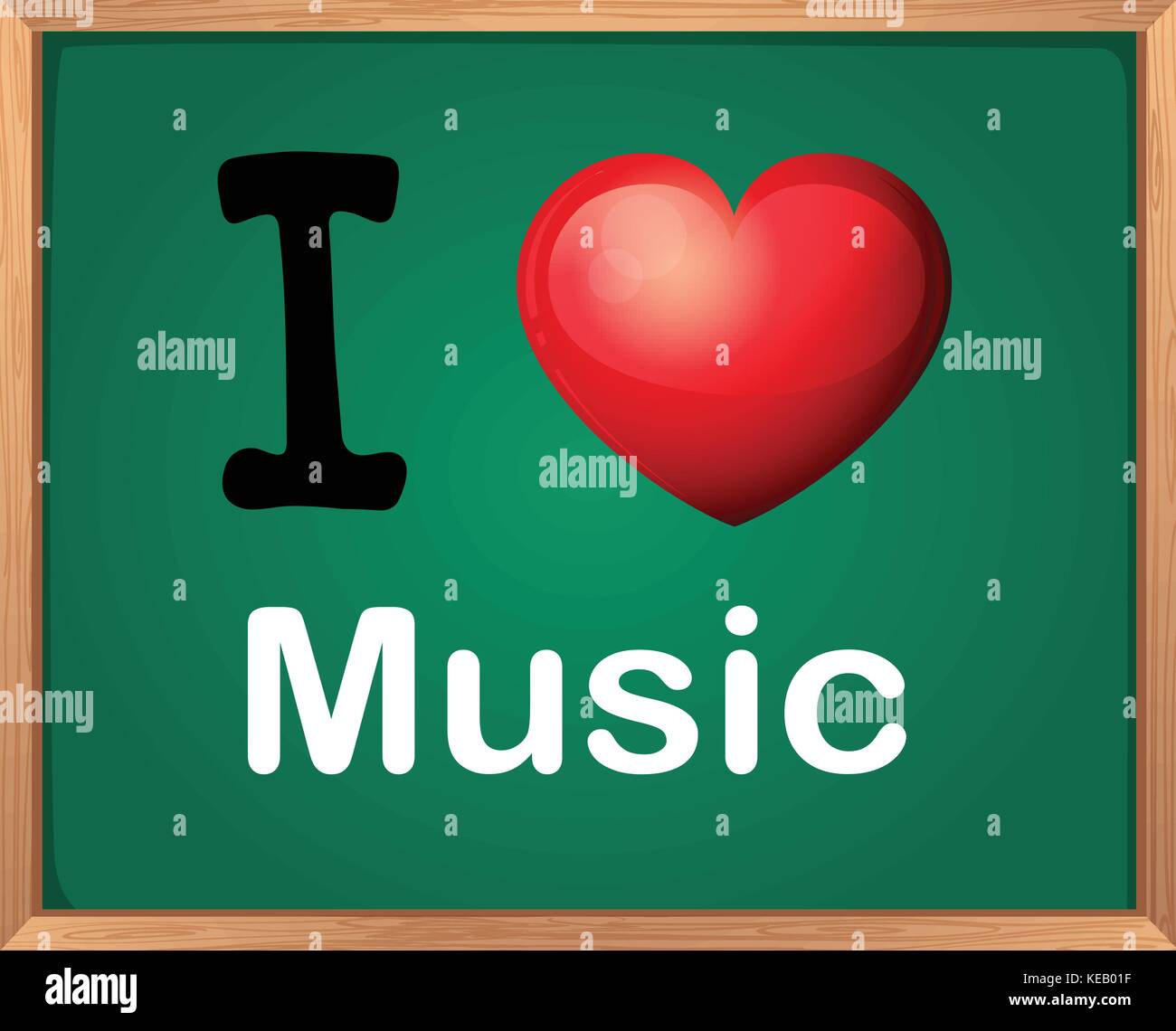 Illustration of I love music sign Stock Vector Image & Art - Alamy