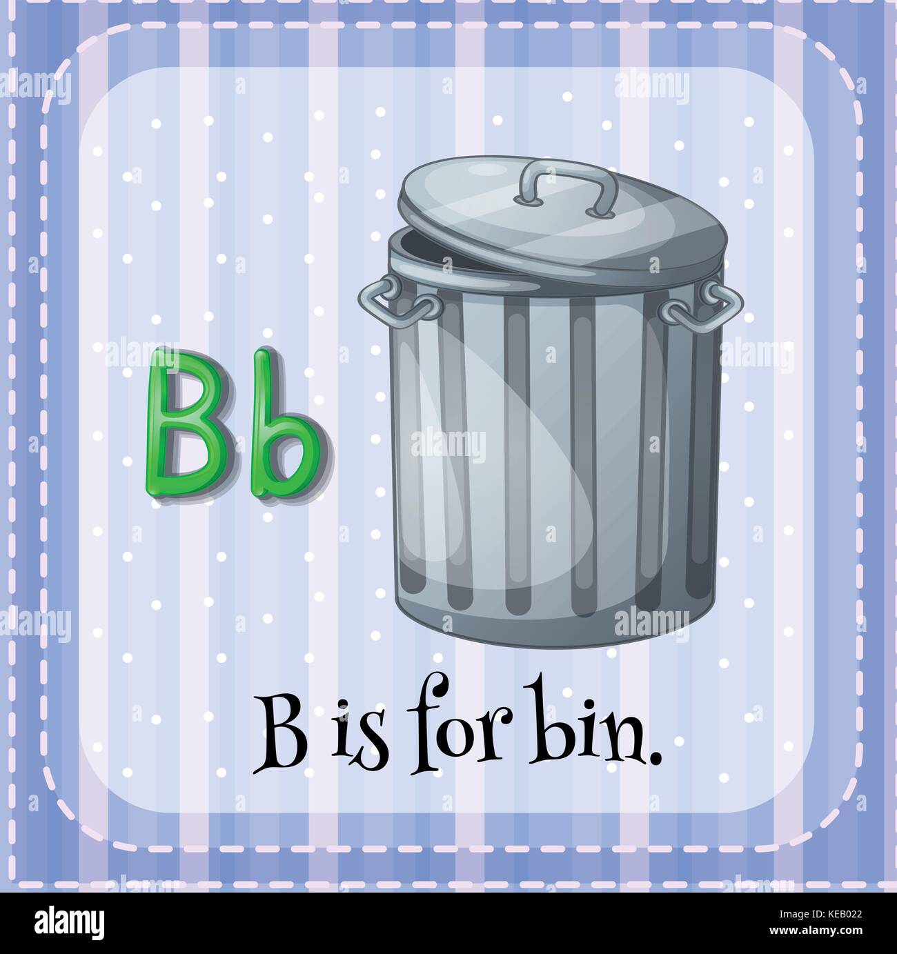 Flashcard letter B is for bin Stock Vector Image & Art - Alamy