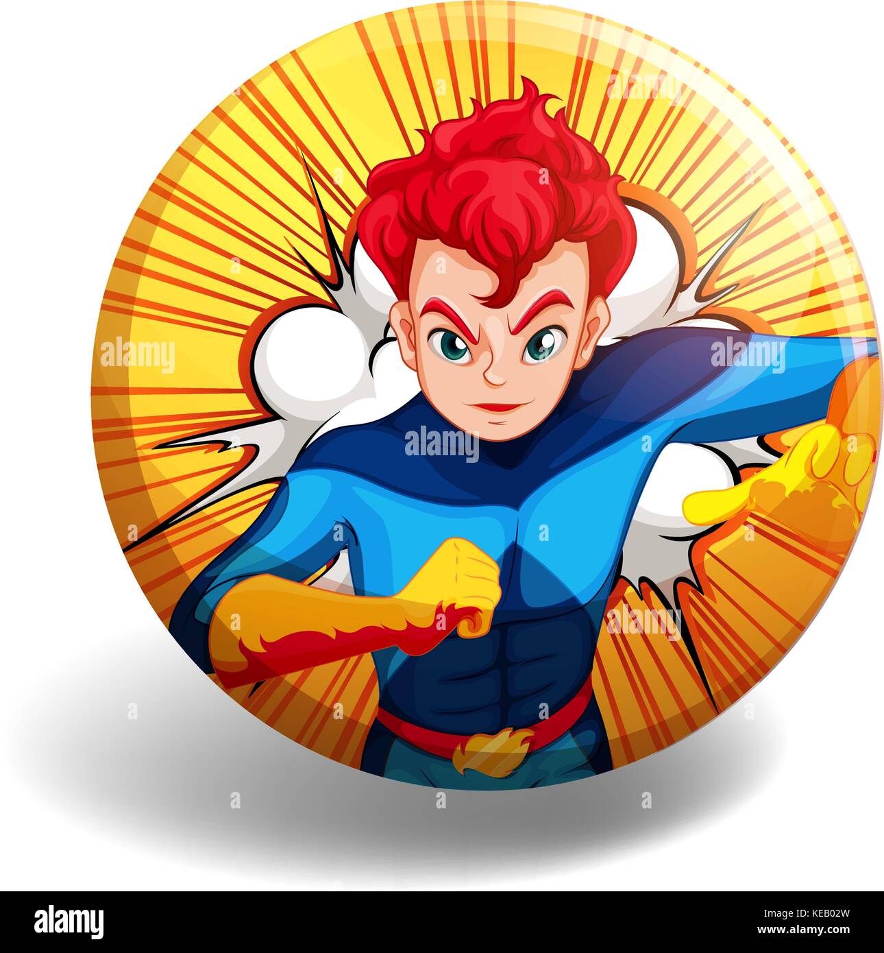 Superhero with comic splash background Stock Vector Image & Art - Alamy