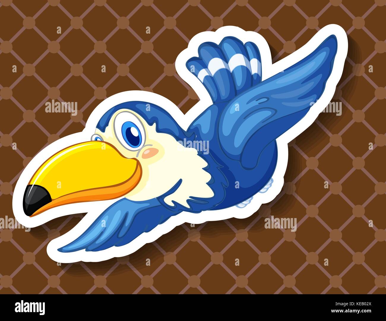 Closeup toucan flying with brown background Stock Vector Image & Art ...