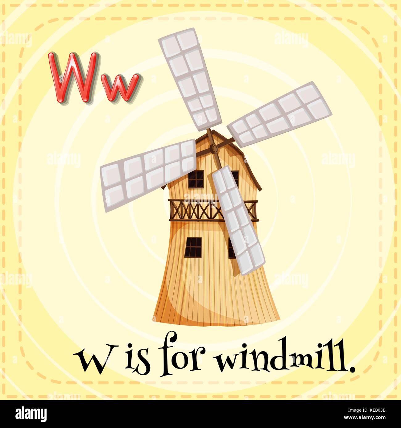 English windmill Stock Vector Images - Alamy