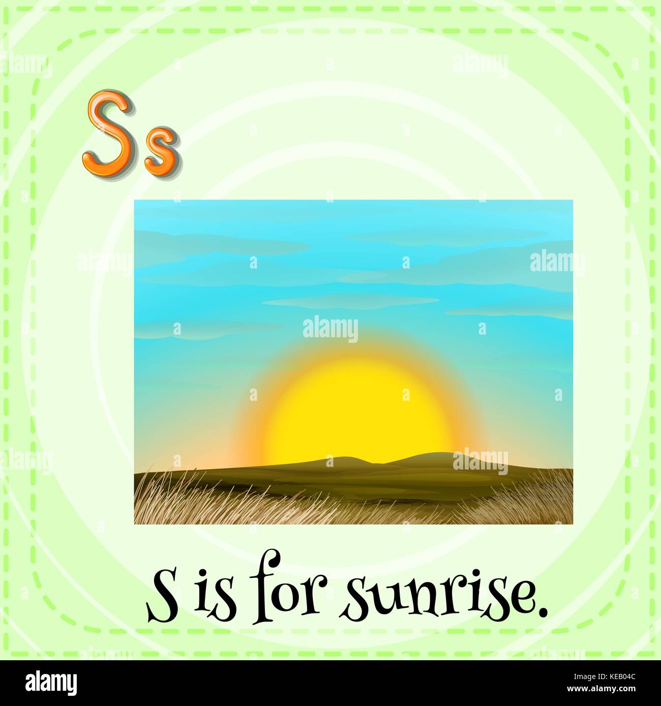 Illustration of a letter S is for sunset Stock Vector Image & Art - Alamy