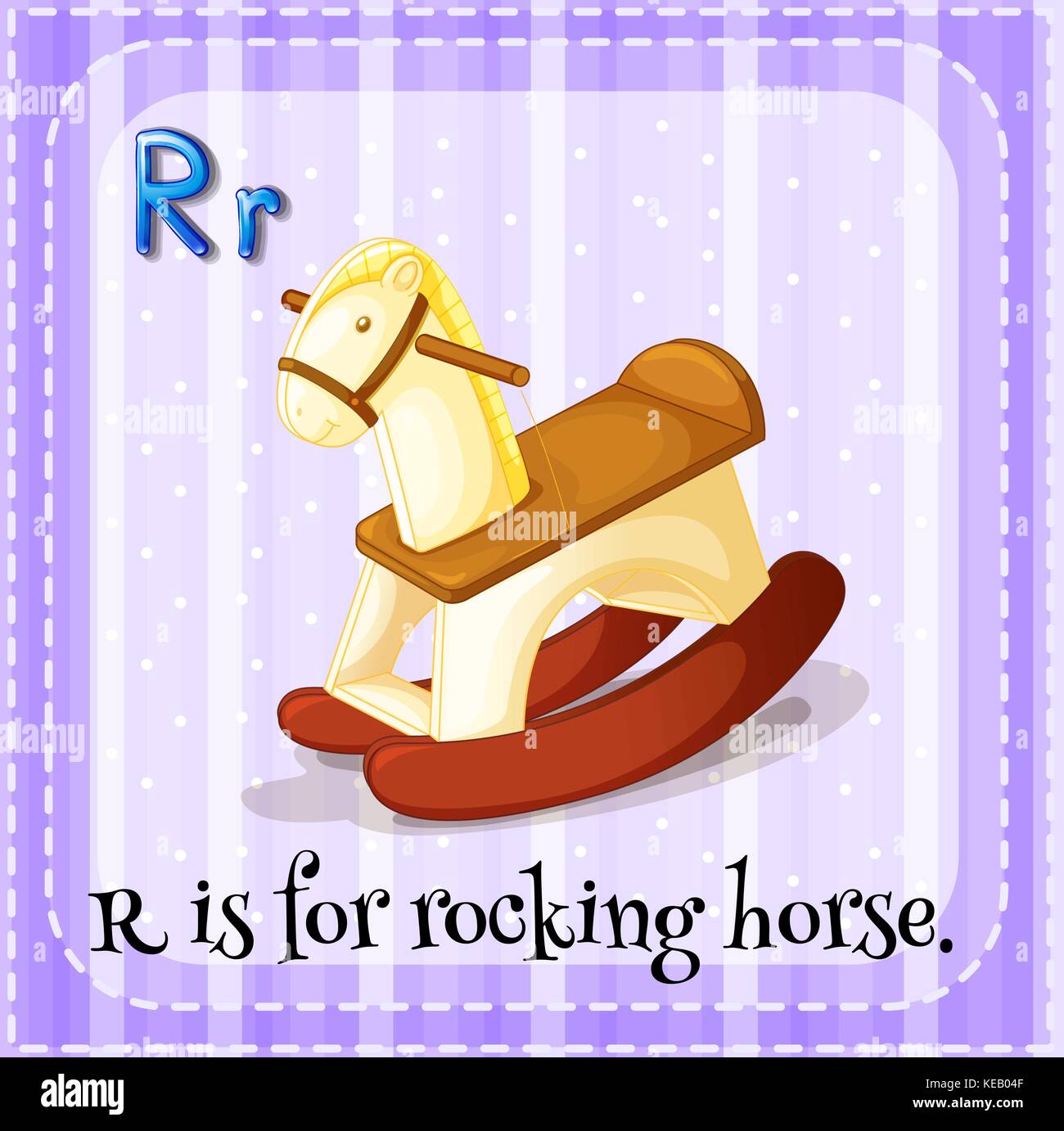 Flashcard letter R is for rocking horse Stock Vector Image & Art - Alamy