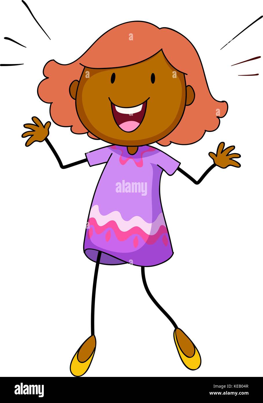 Close up happy girl smiling alone Stock Vector Image & Art - Alamy