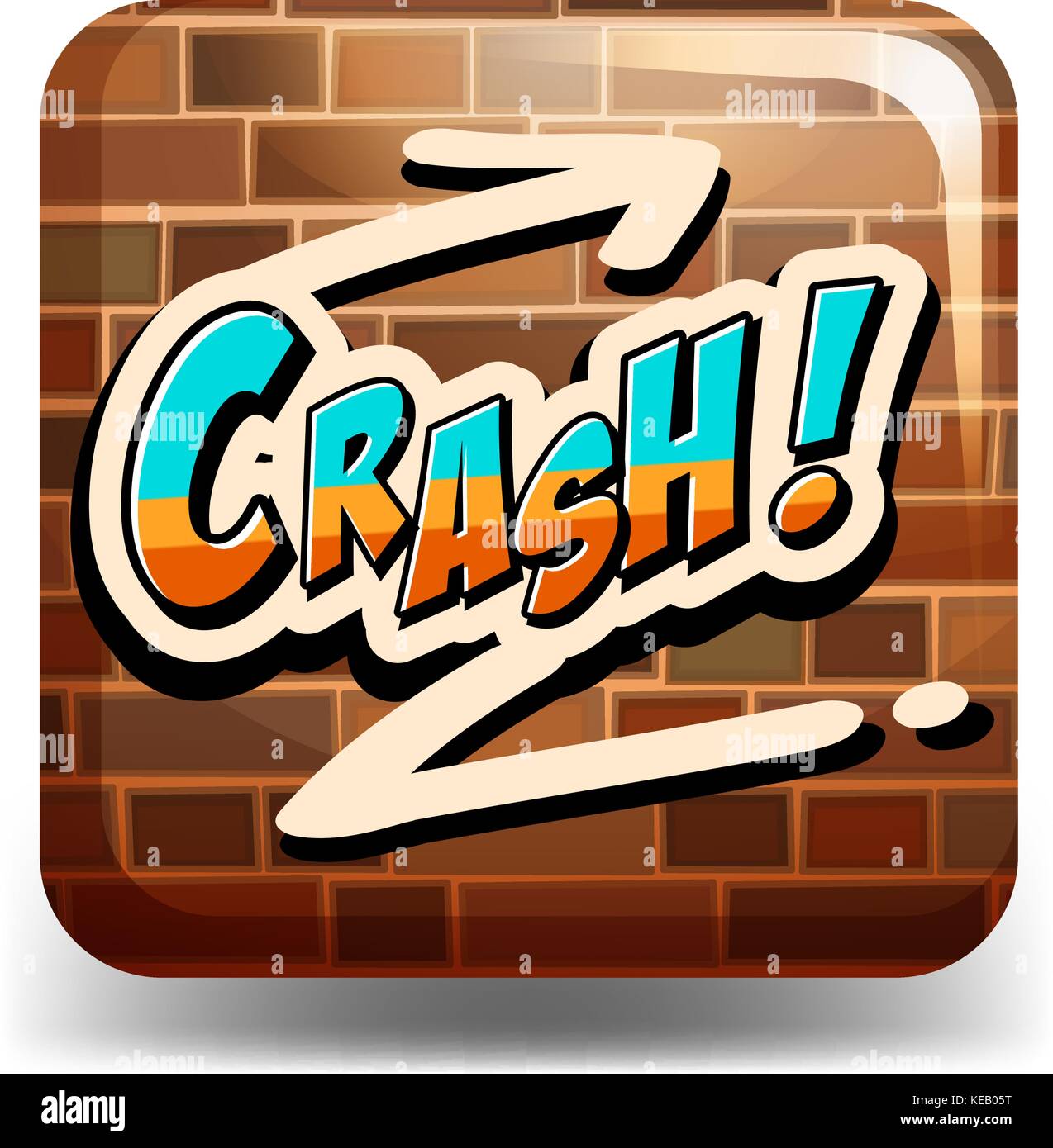 Graffitti word saying crash on the brick wall Stock Vector Image & Art ...