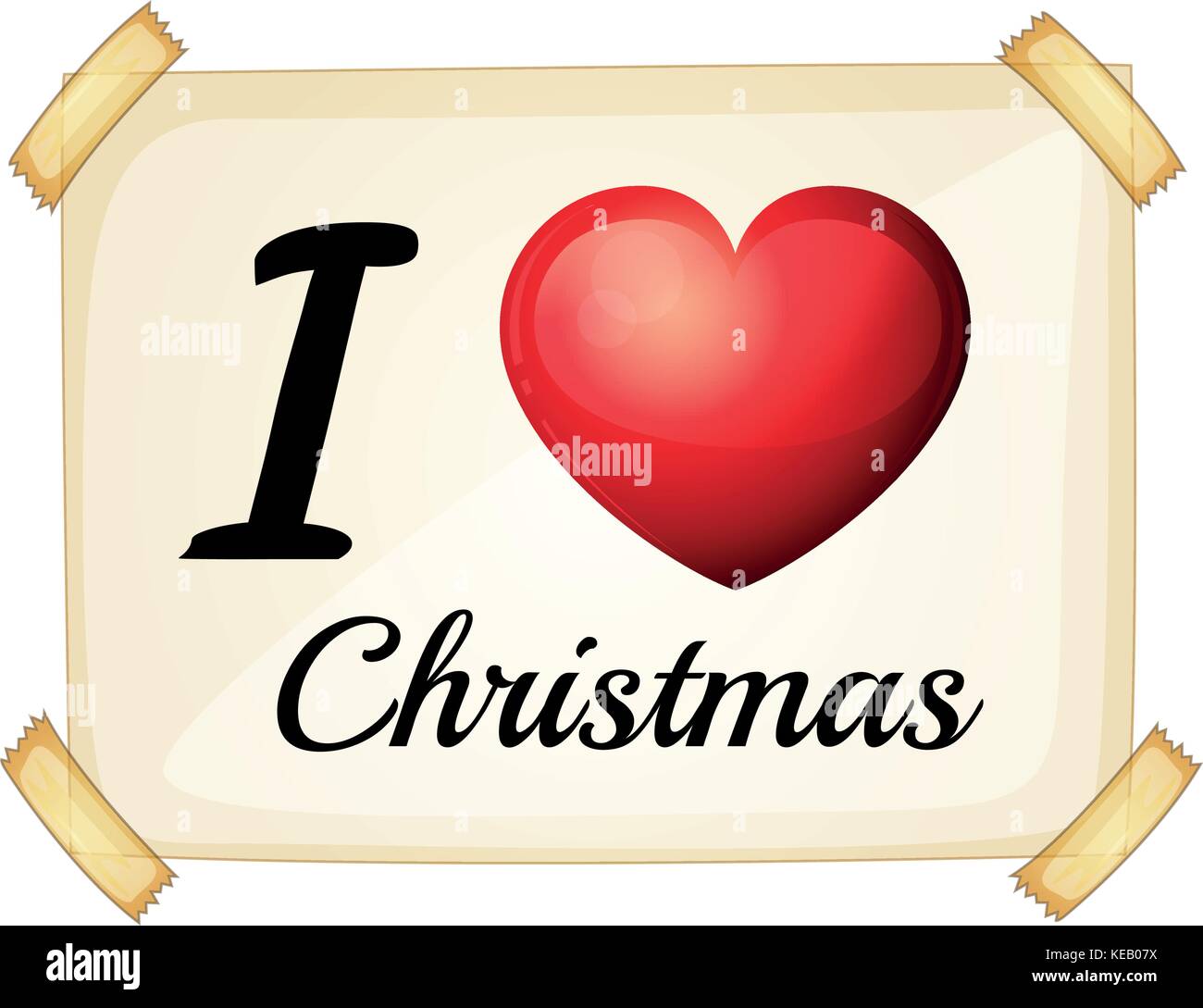 Illustration of I love Christmas sign Stock Vector Image & Art - Alamy