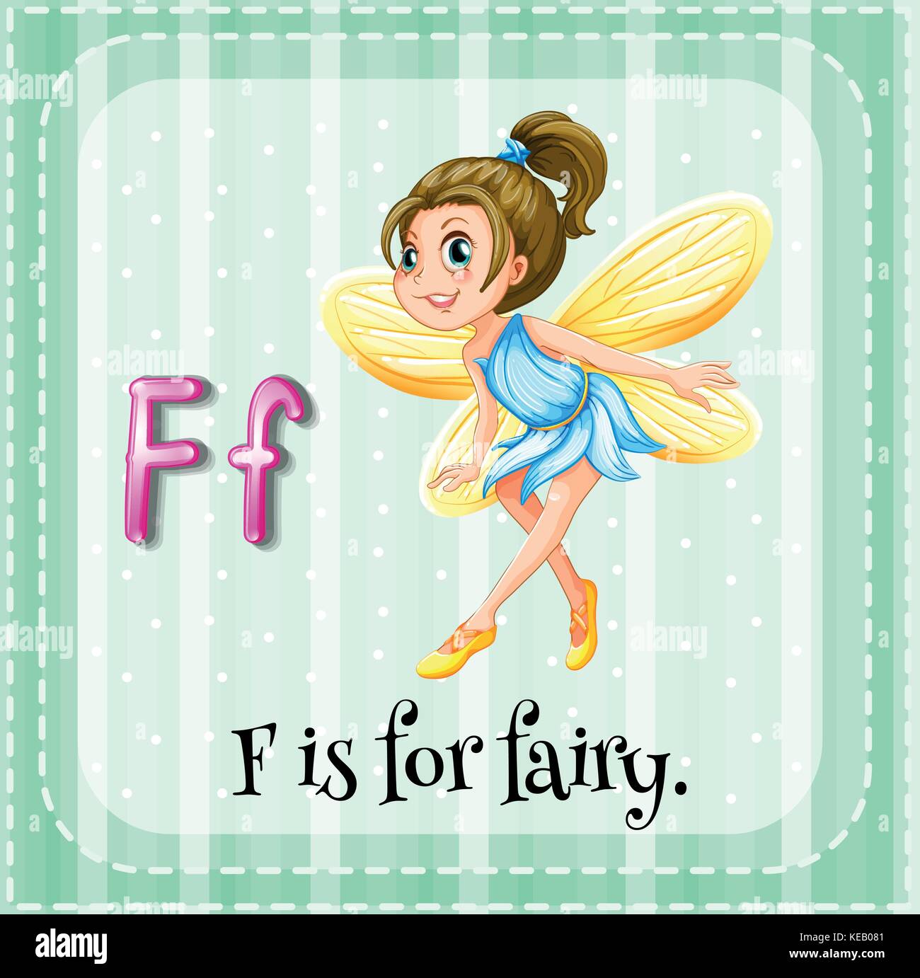Flashcard letter F is for fairy Stock Vector Image & Art - Alamy