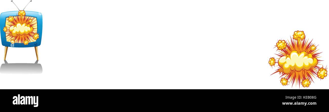 Cloud explosion on TV screen Stock Vector Image & Art - Alamy