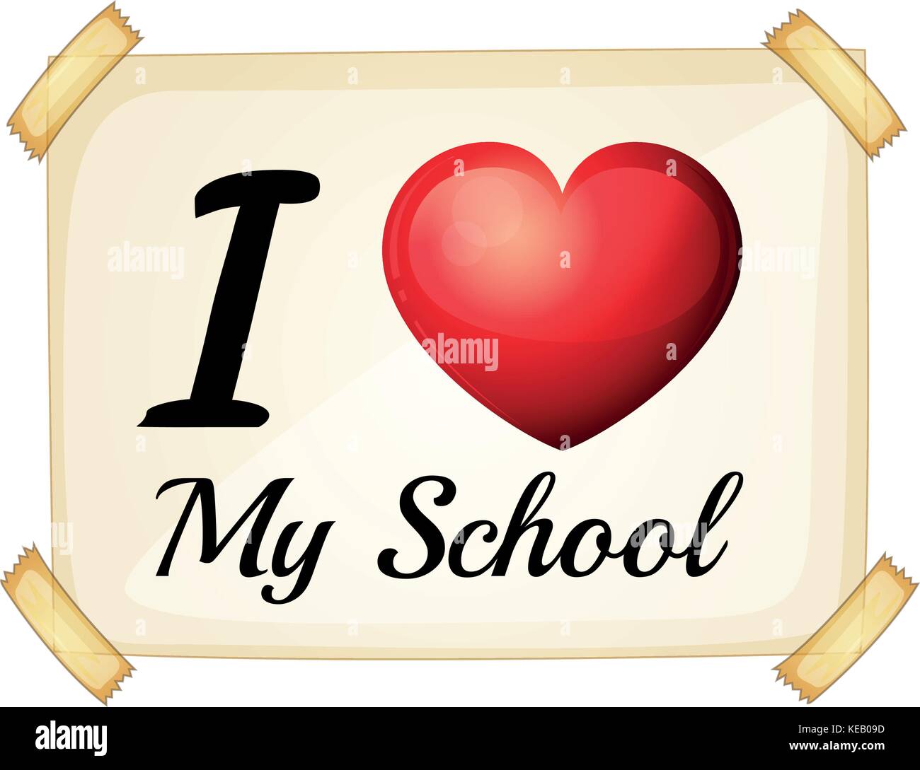 I love my school sign Stock Vector Image & Art - Alamy