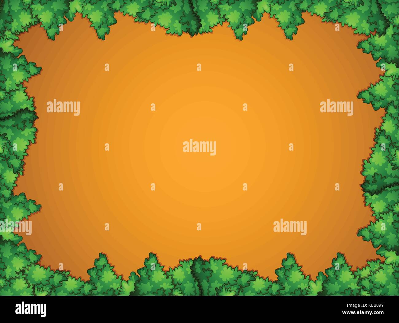 Banner with green bush frame Stock Vector Image & Art - Alamy