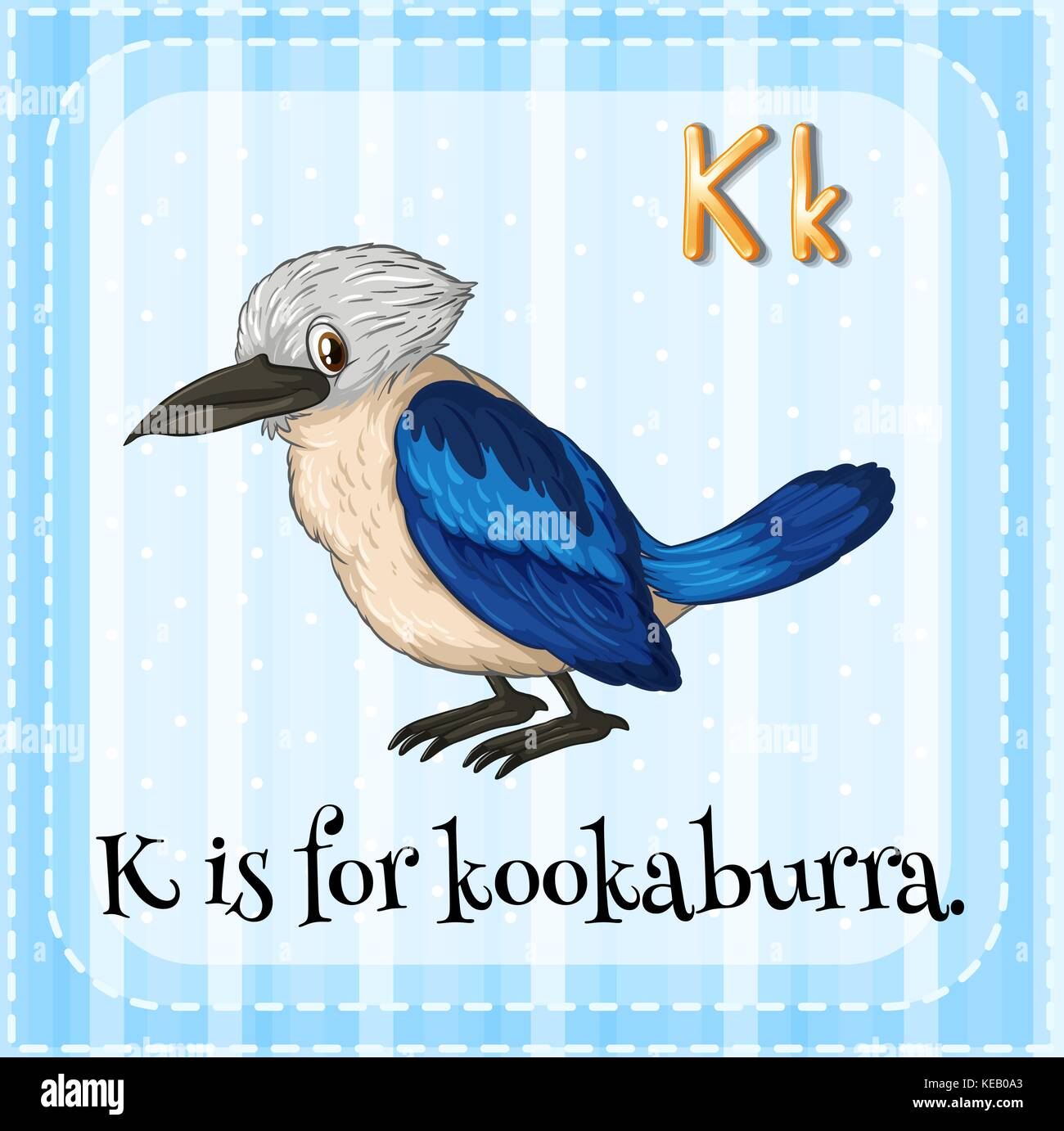 Flashcard letter K is for kookaburra Stock Vector Image & Art - Alamy