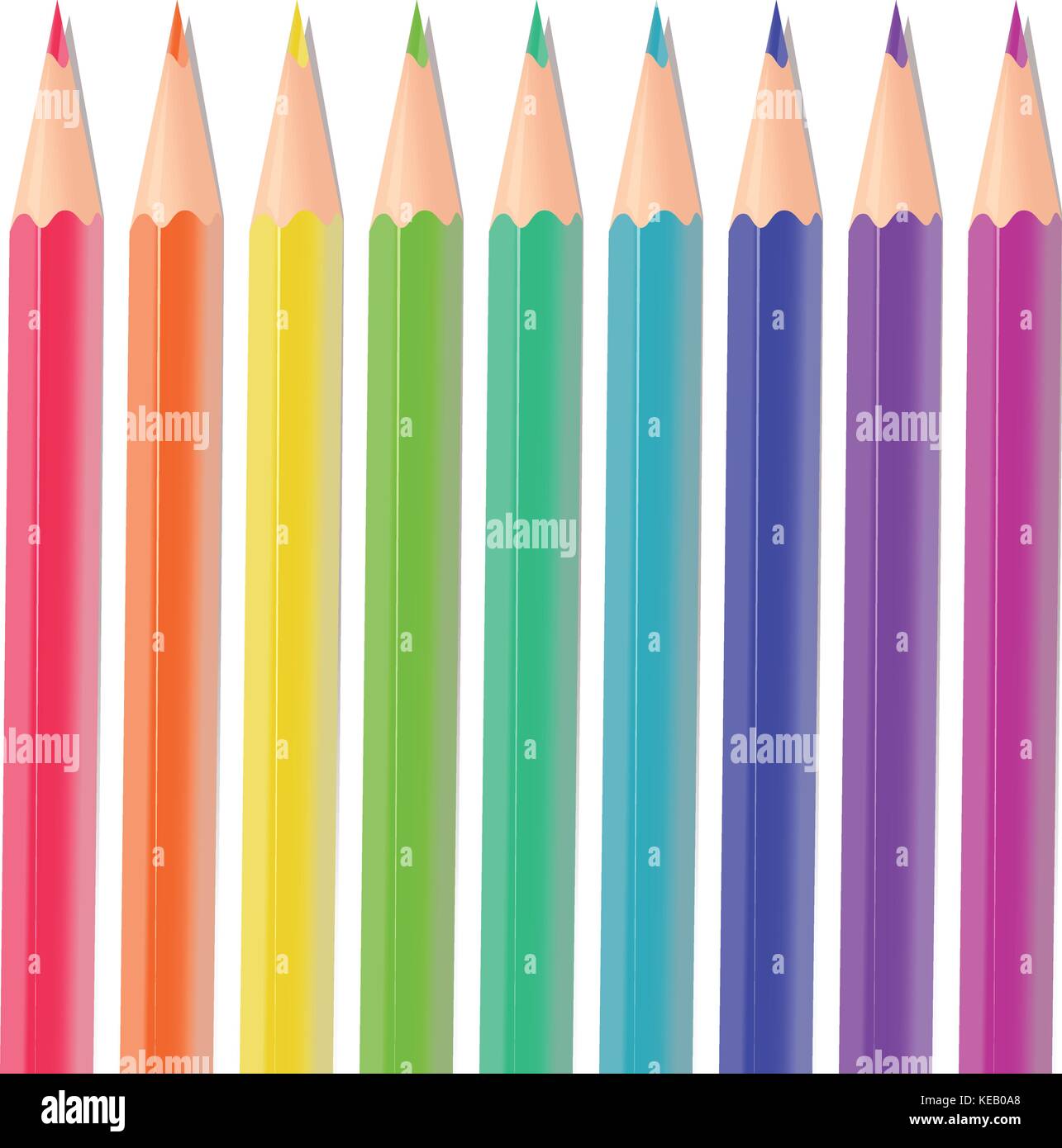Illustration of different color pencils Stock Vector Image & Art - Alamy