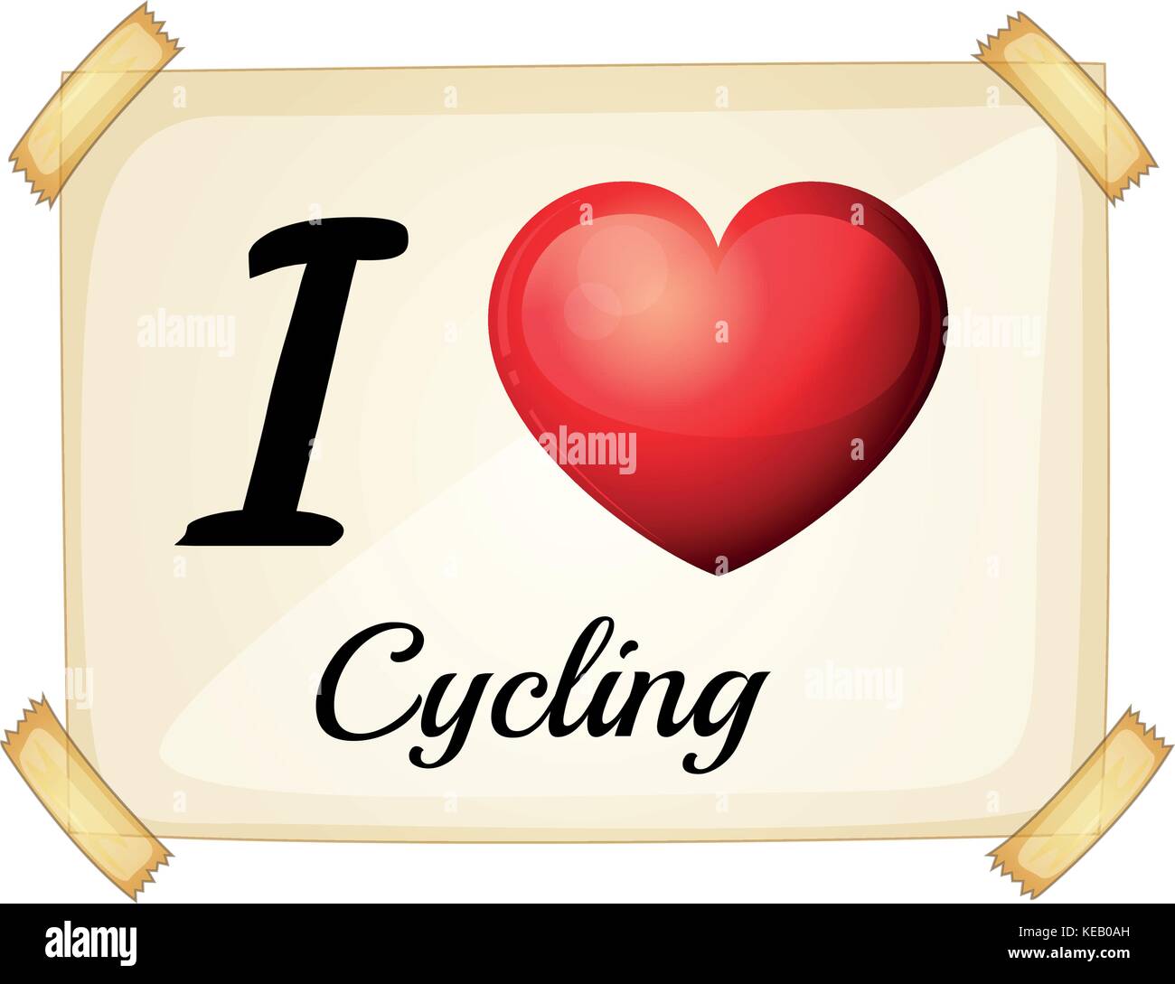 I love cycling sign Stock Vector Image & Art - Alamy