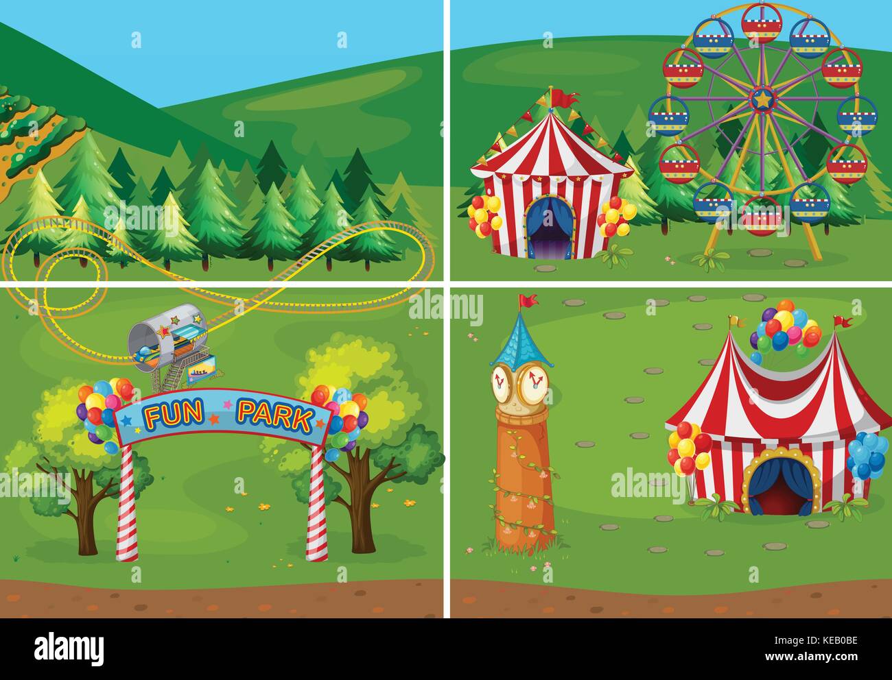 different scenes of carnival Stock Vector Image & Art - Alamy