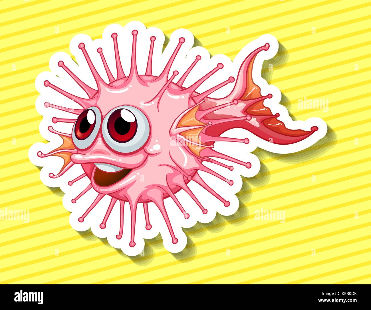 Closeup fancy fish on yellow background Stock Vector Image & Art - Alamy