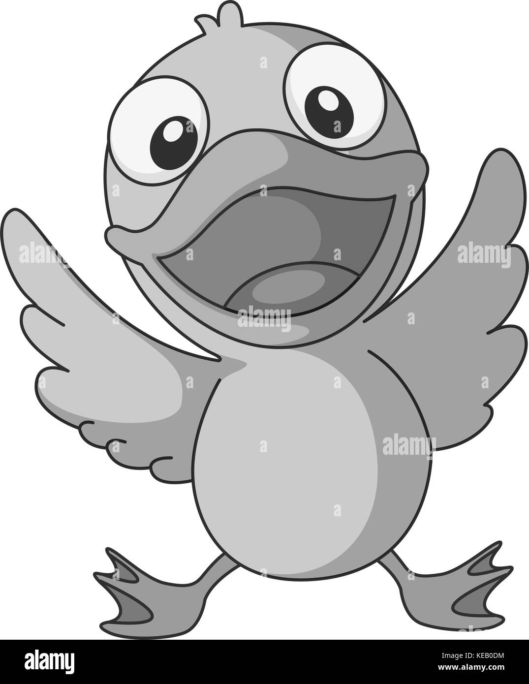 Happy duckling spreading its wings Stock Vector Image & Art - Alamy