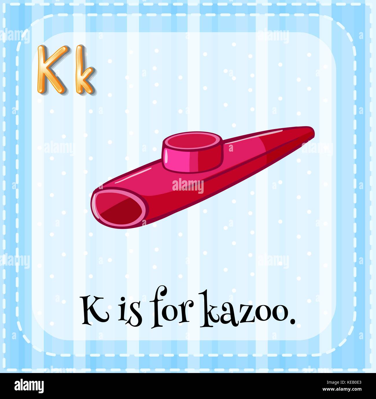 Flash card letter K is for kazoo Stock Vector Image & Art - Alamy
