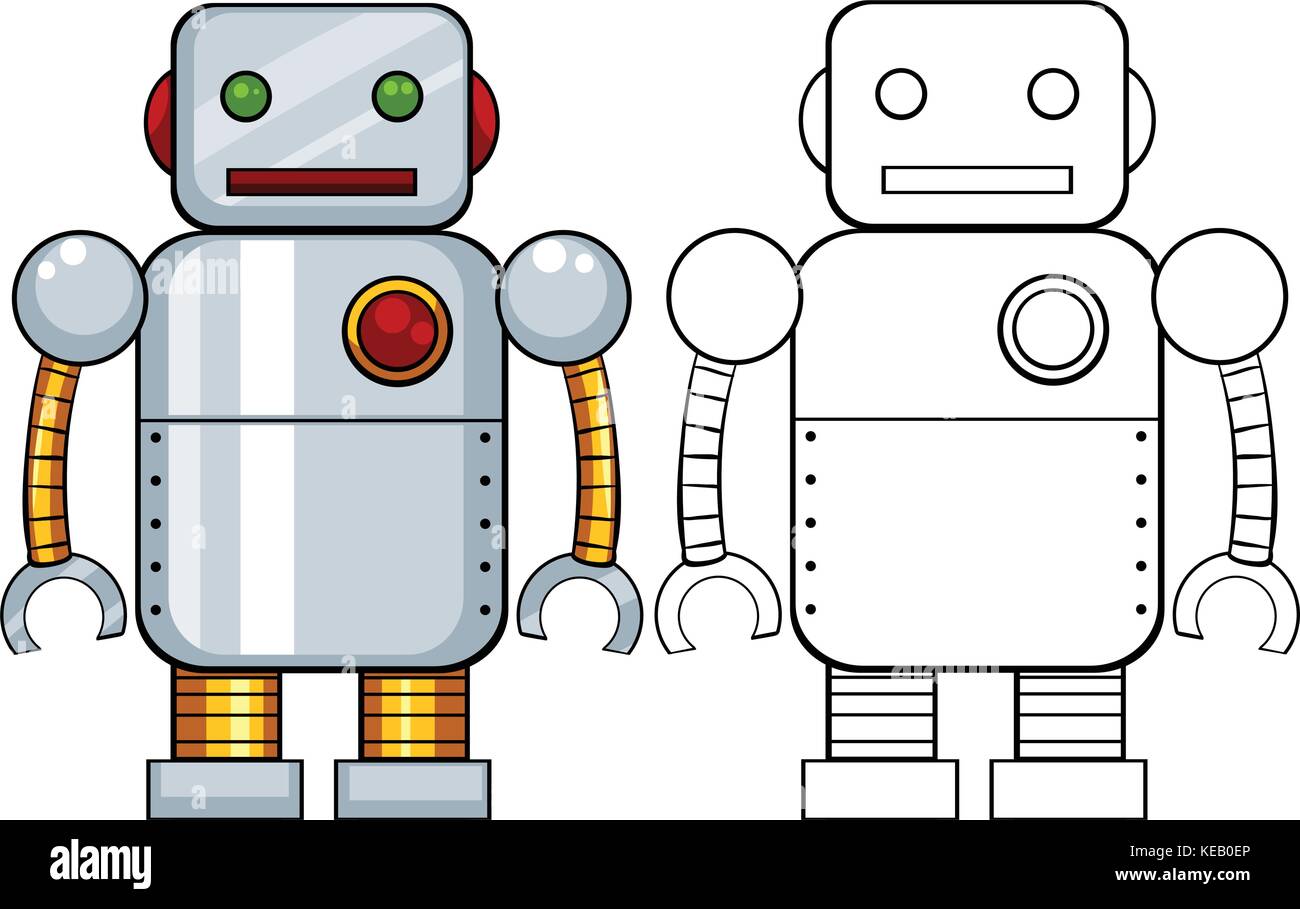 Toy robot made of metal Stock Vector Image & Art - Alamy
