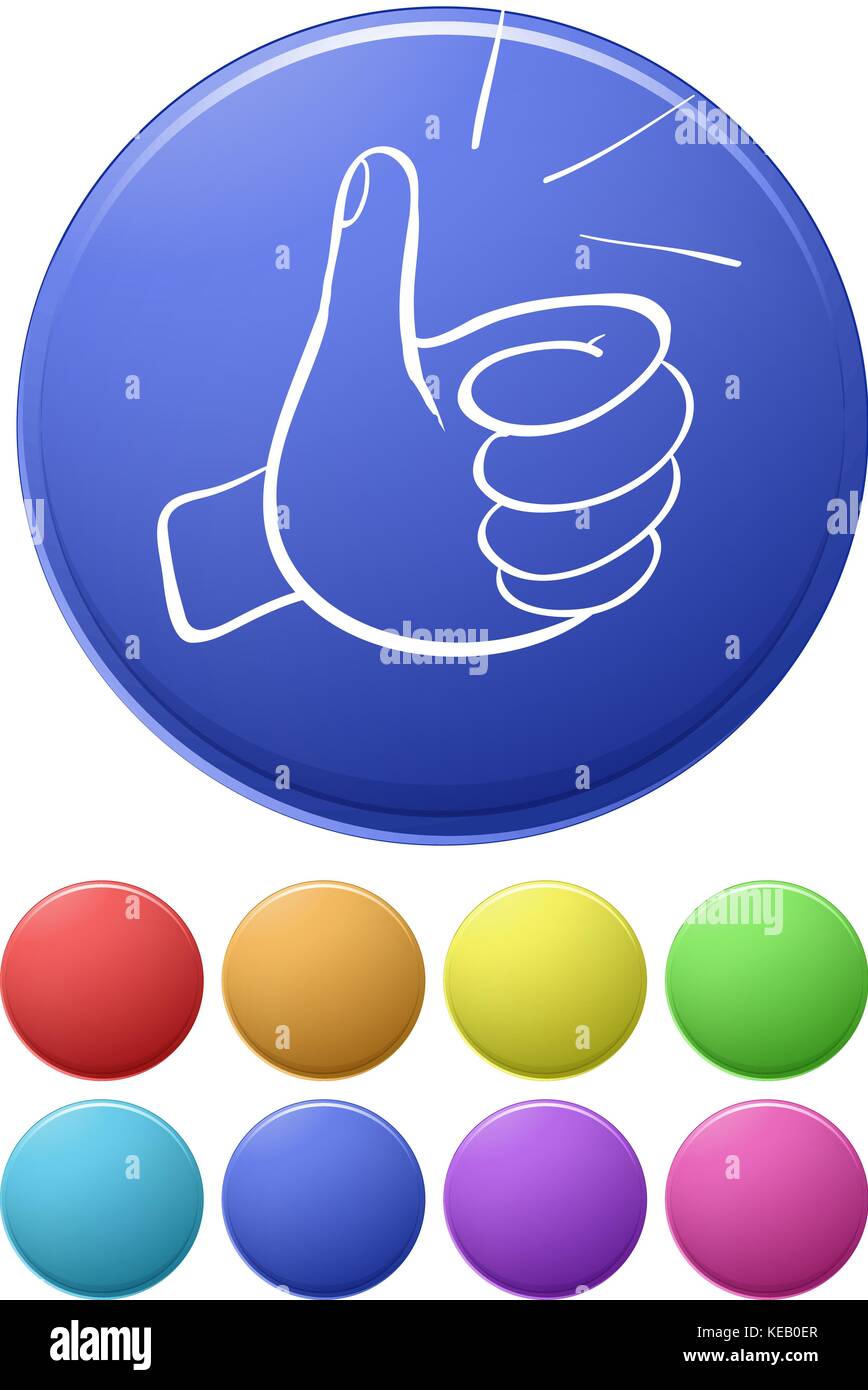 Illustration of different color hand icons Stock Vector Image & Art - Alamy