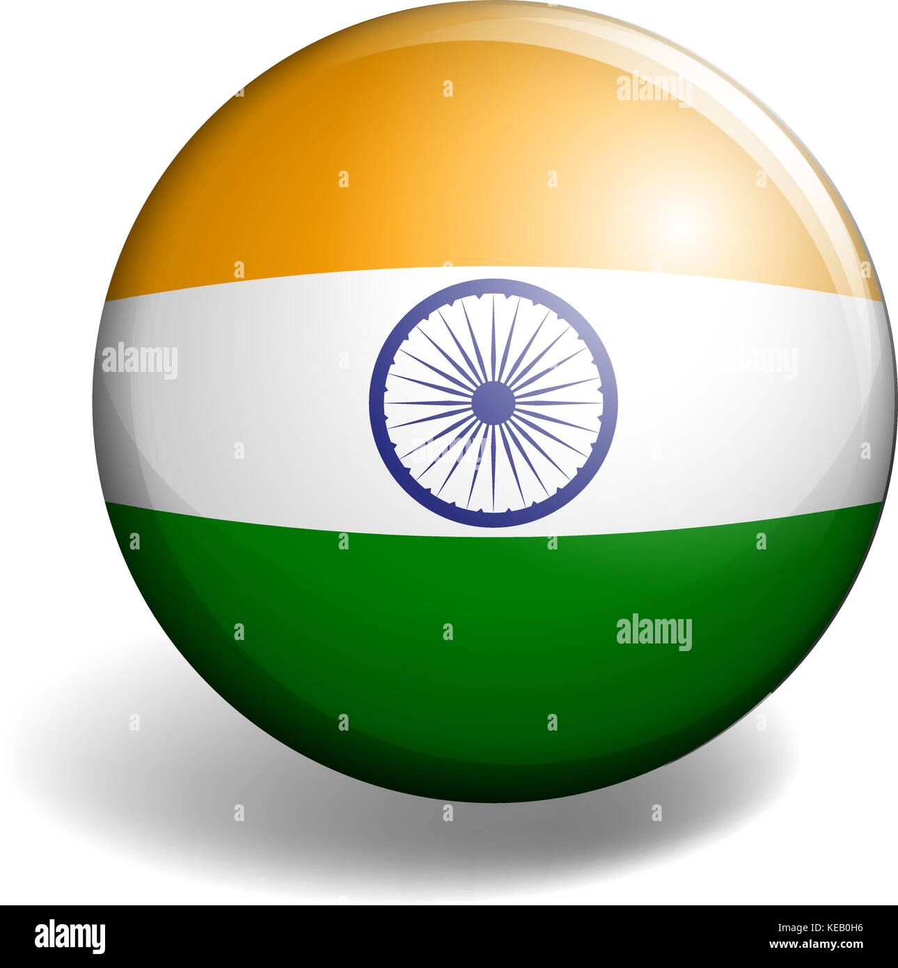 India flag on round badge Stock Vector Image & Art - Alamy
