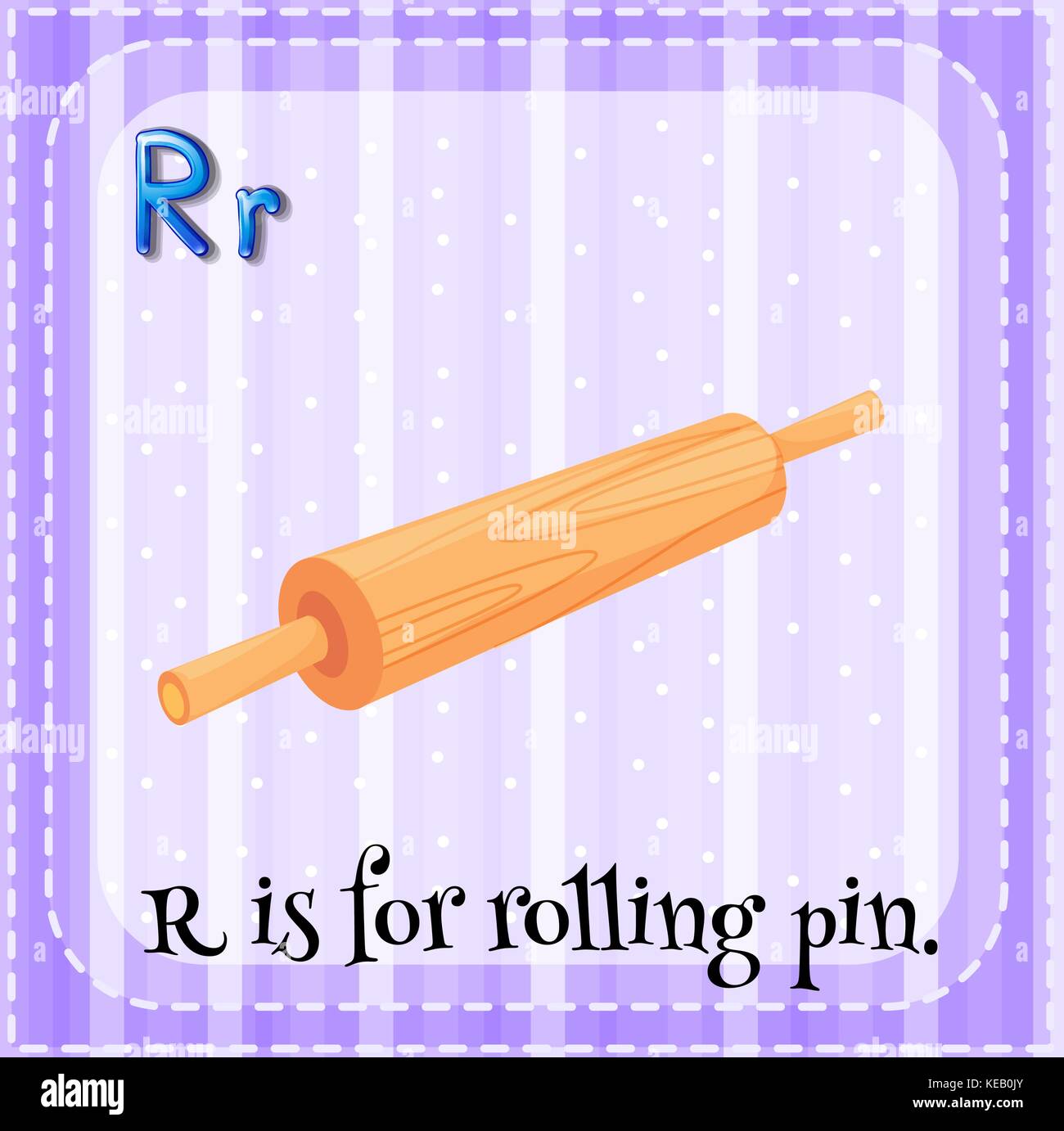 Flashcard alphabet R is for rolling pin Stock Vector Image & Art - Alamy