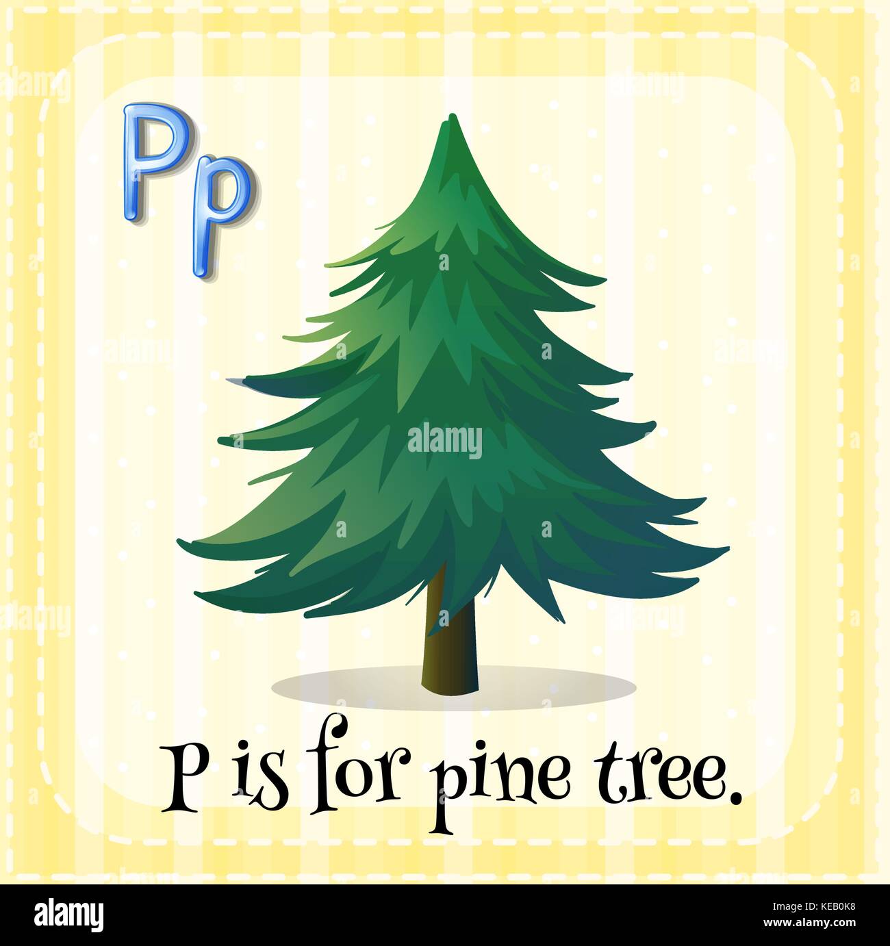 Flashcard letter P is for pine tree Stock Vector Image & Art - Alamy