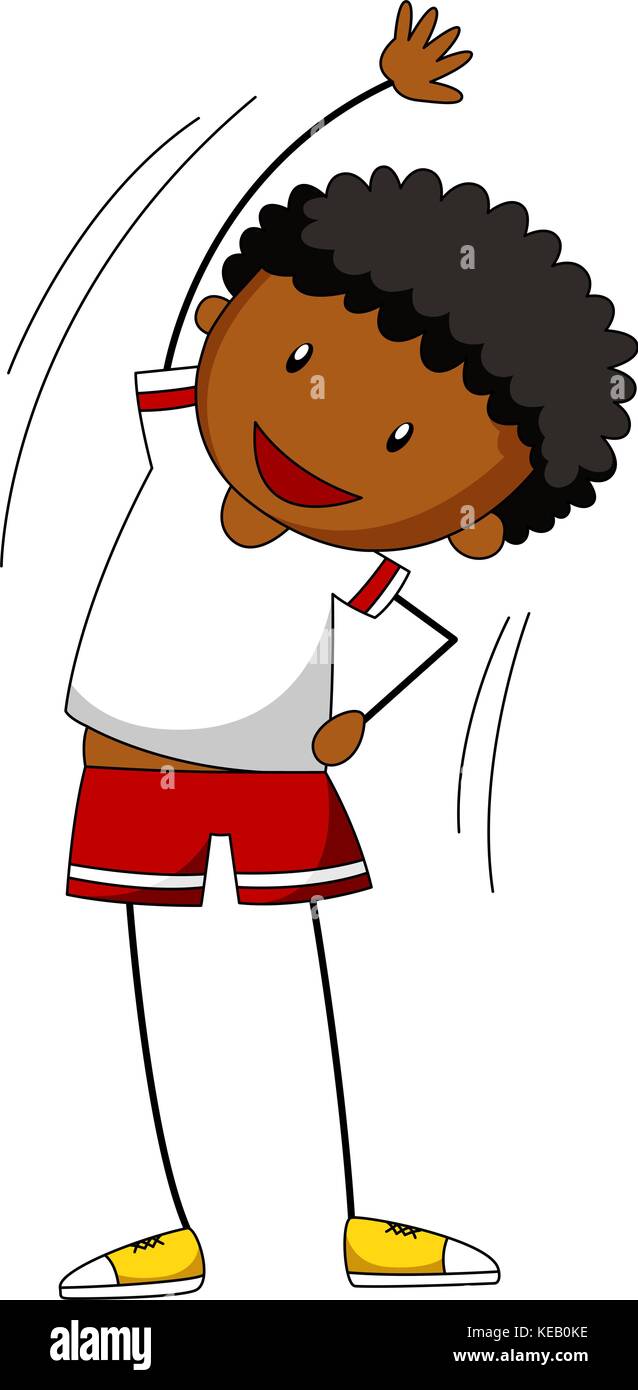 Close up boy warming up alone Stock Vector Image & Art - Alamy