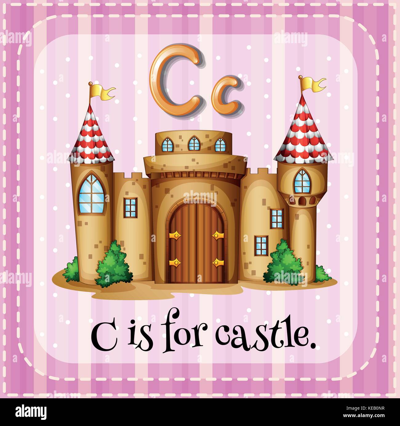 Flashcard letter C is for castle Stock Vector Image & Art - Alamy