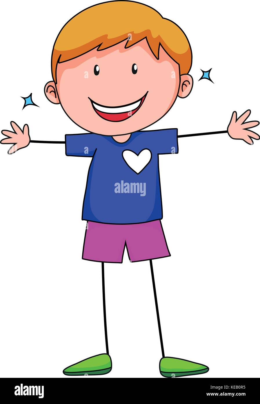 Closeup happy boy smiling alone Stock Vector Image & Art - Alamy