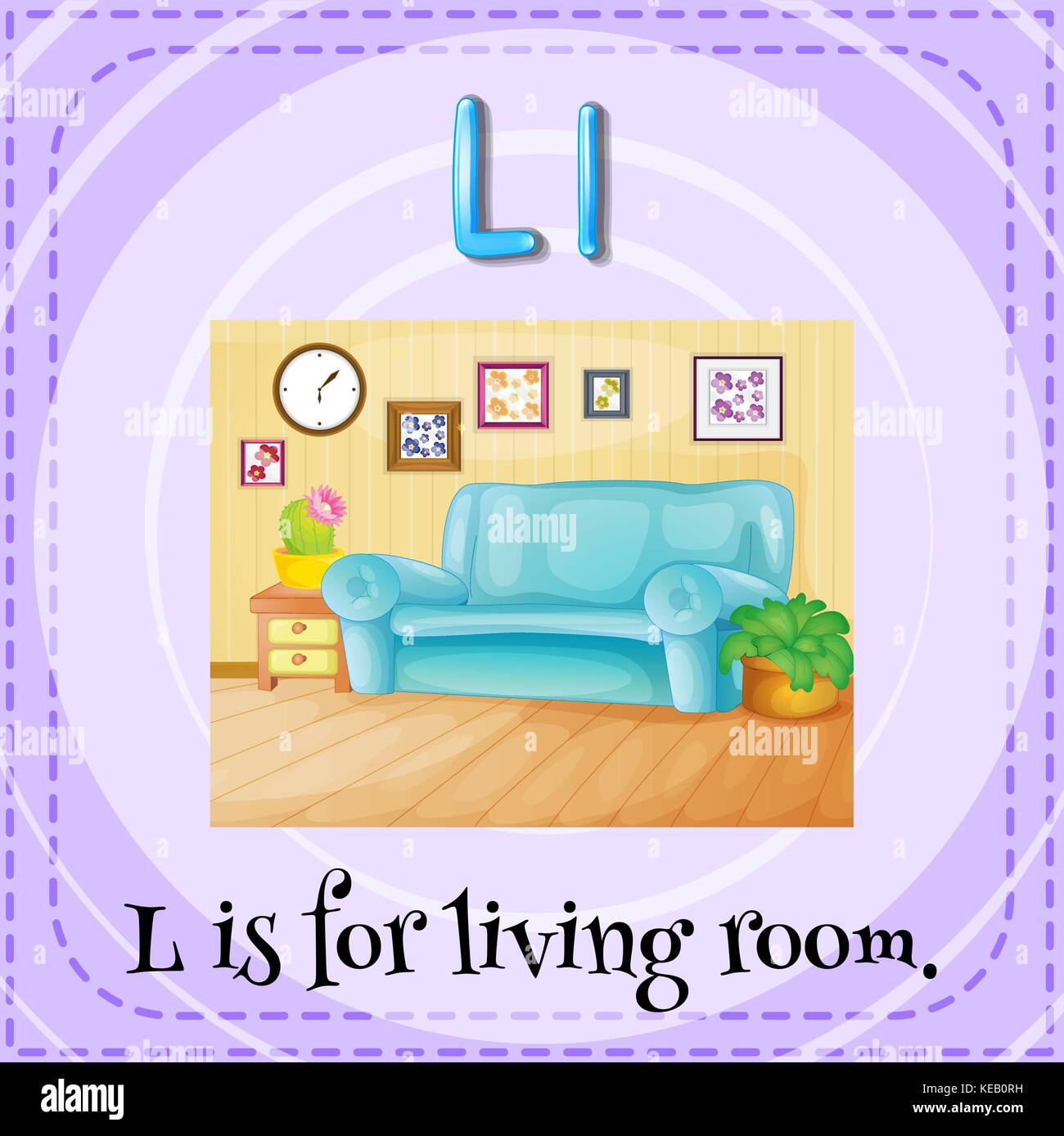 Flashcard letter L is for living room Stock Vector Image & Art - Alamy
