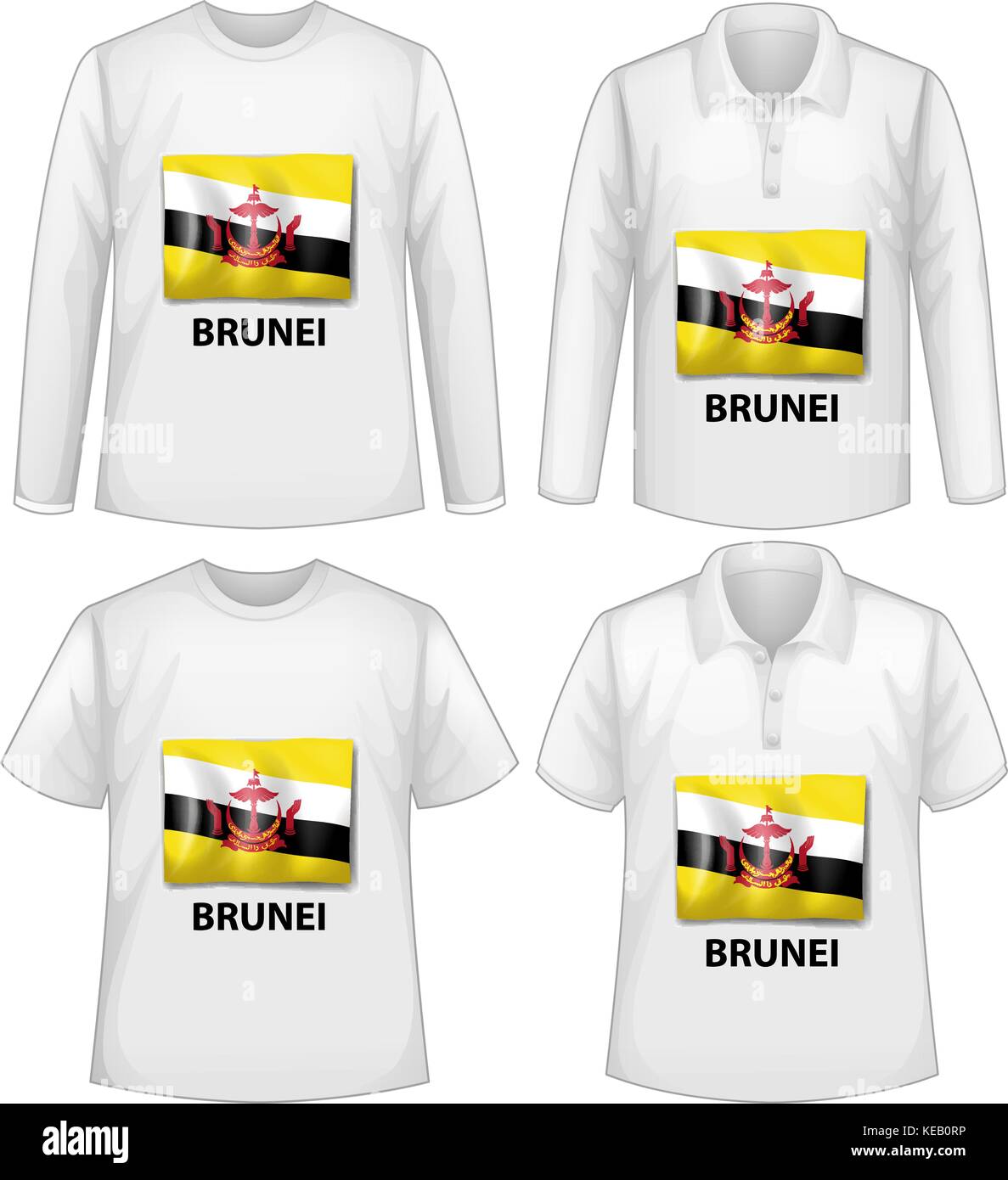Brunei flag set collection Stock Vector Images - Alamy