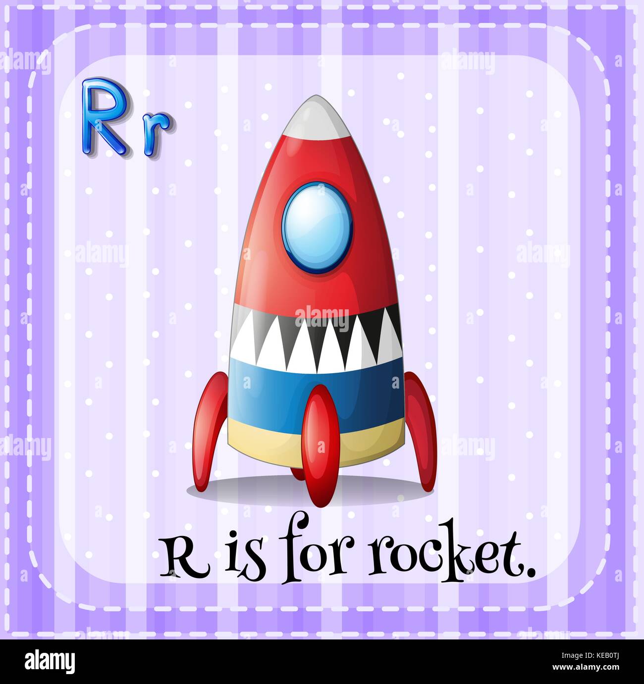 Flashcard letter R is for rocket Stock Vector Image & Art - Alamy