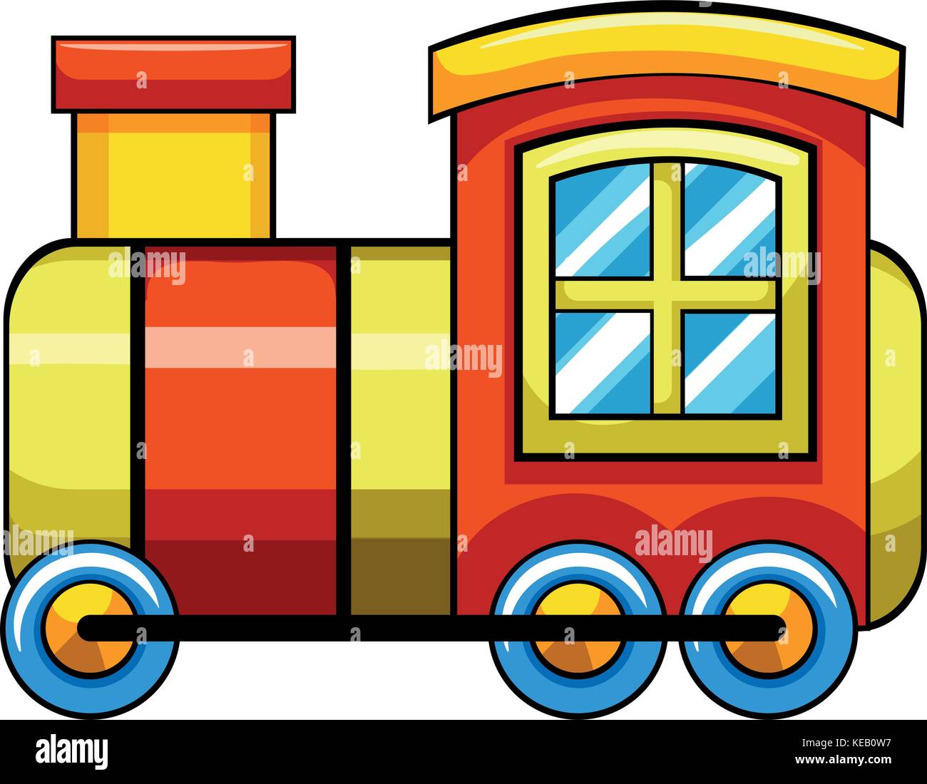 Close up yellow toy train Stock Vector Image & Art - Alamy