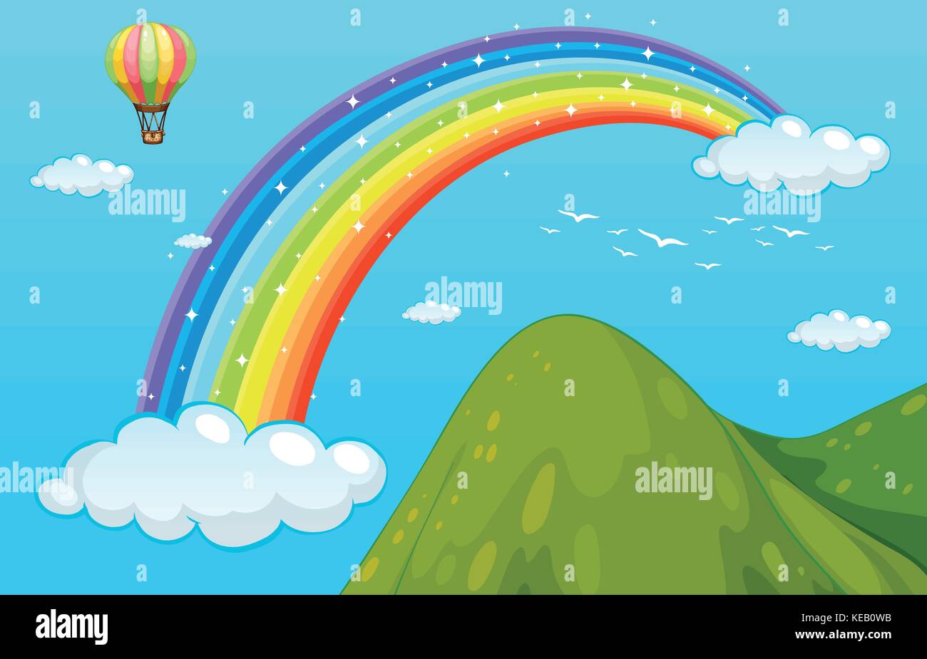 View over mountain top Stock Vector Images - Alamy